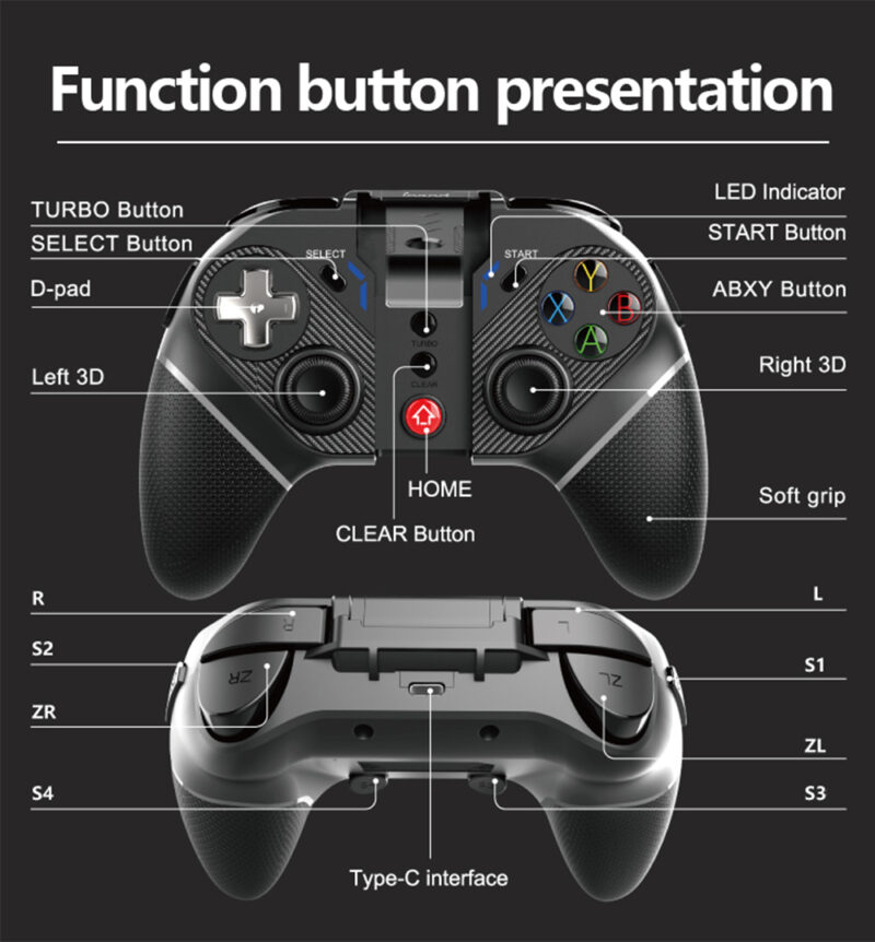 PG-9218 Bluetooth Wireless Controller Joystick | Temeric Gamejoy ...